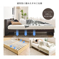 ベッド ベッドフレーム 収納つき シングル セミダブル ダブル すのこベッド ヘッドボード 耐荷重約200kg USBコンセントつき ...