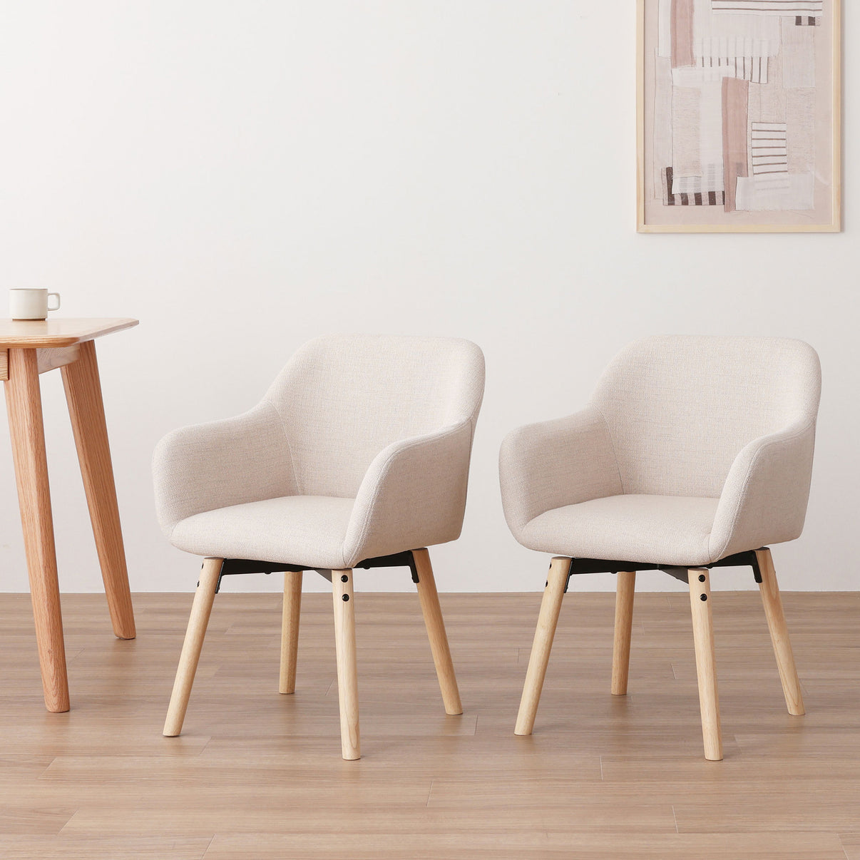 [あす着]ダイニングチェア 回転 デスクチェア 椅子 おしゃれ 木製 アームレスト 肘置き 肘付き 疲れない 食卓 リビング 北欧 布張り ...