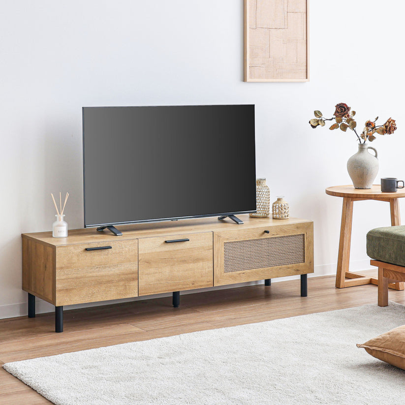 テレビボード 幅140cm TV台 ローボード 木製 収納 棚 引き出し 扉 キャビネット ナチュラル リビング VENTOTA Hemi – FINE KAGU 公式